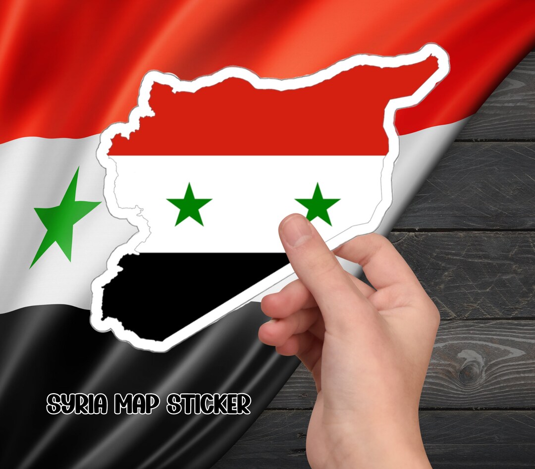 Unique Syria Map Decal for Globetrotters, Syria Map Sticker for ...