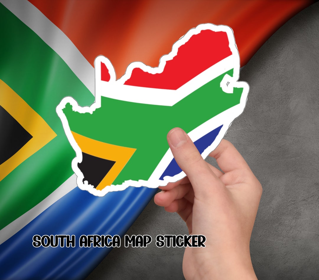South Africa Map Sticker, Gifts for South Africans, Map of South Africa ...