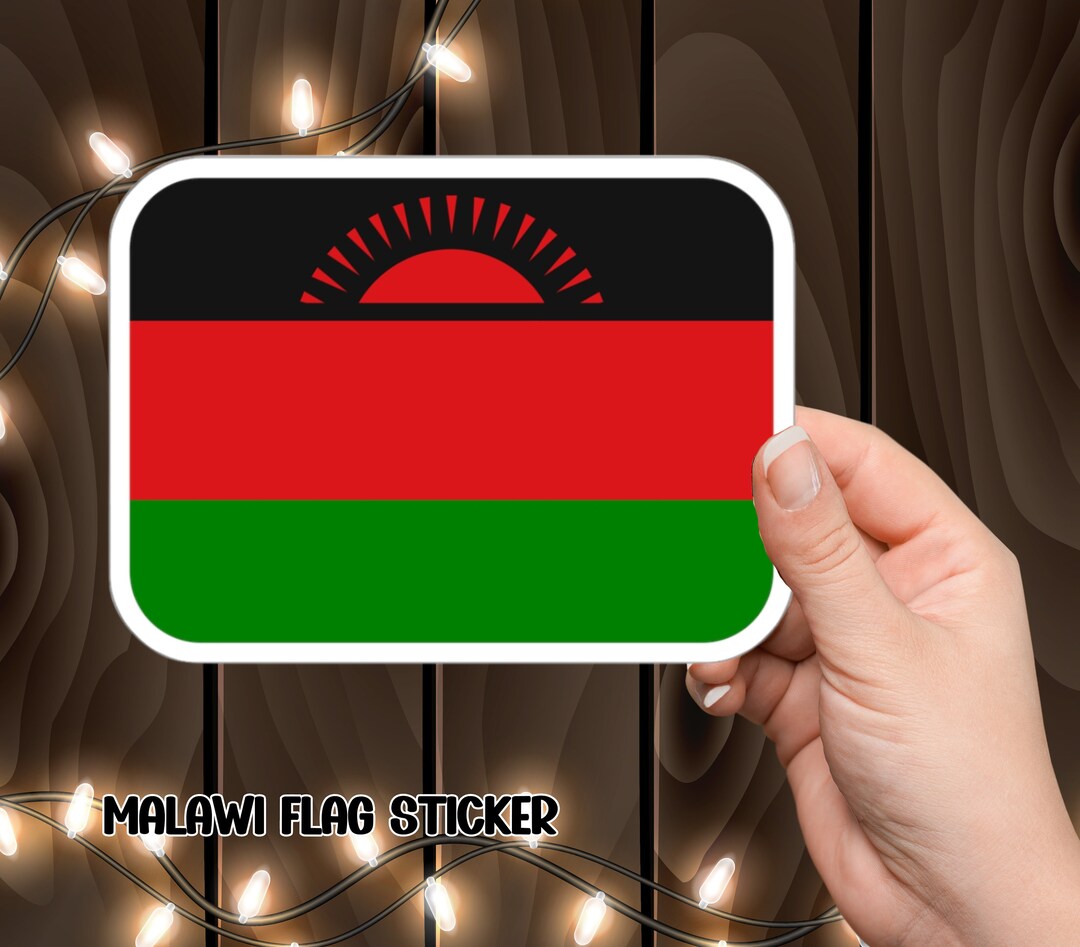 Malawi Flag Vinyl Sticker, Vibrant Adhesive Decal for Travelers and ...