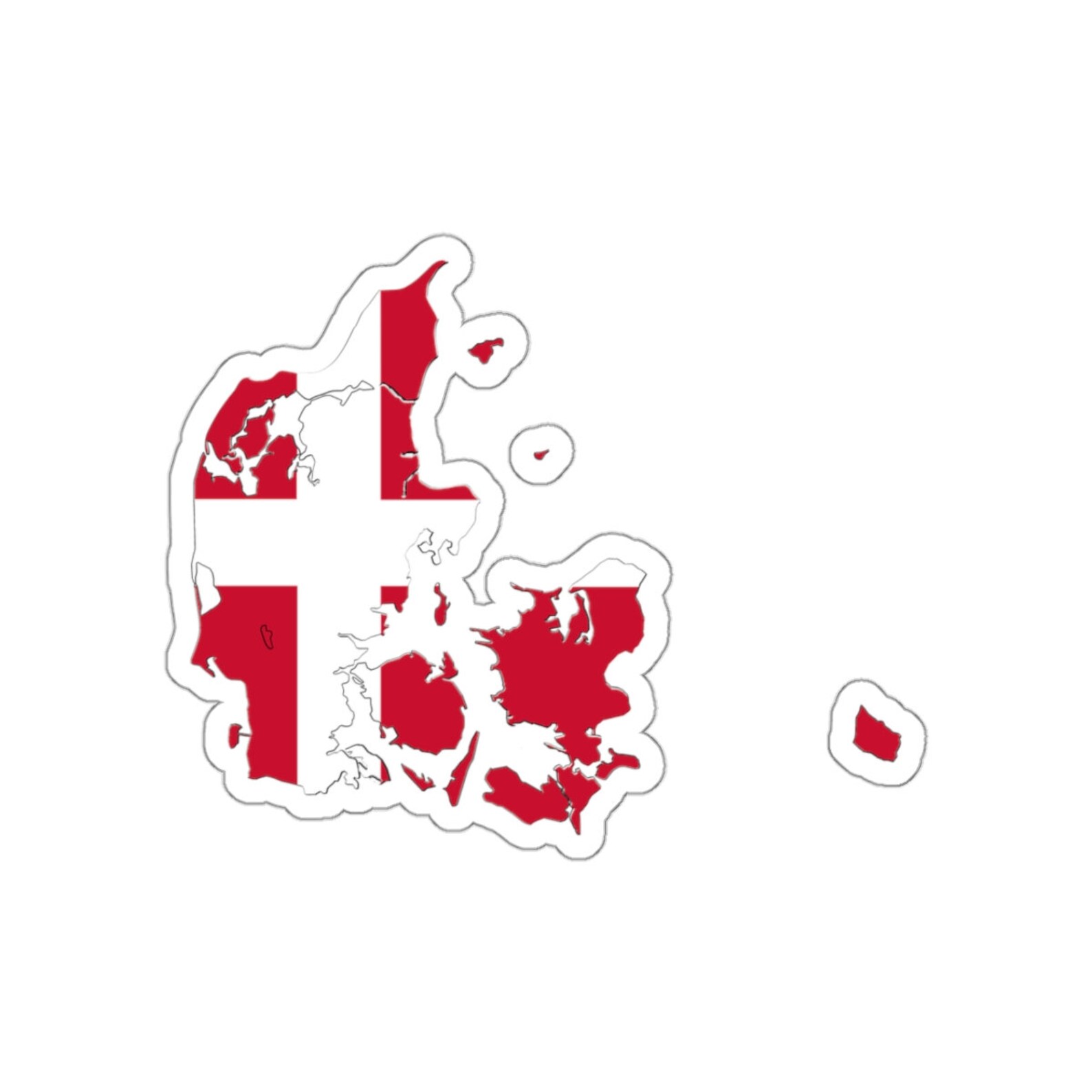 Denmark Map Sticker, Gift for Danes, Denmark Map, Denmark Decor, Gift ...