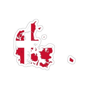 Denmark Map Sticker, Gift for Danes, Denmark Map, Denmark Decor, Gift ...