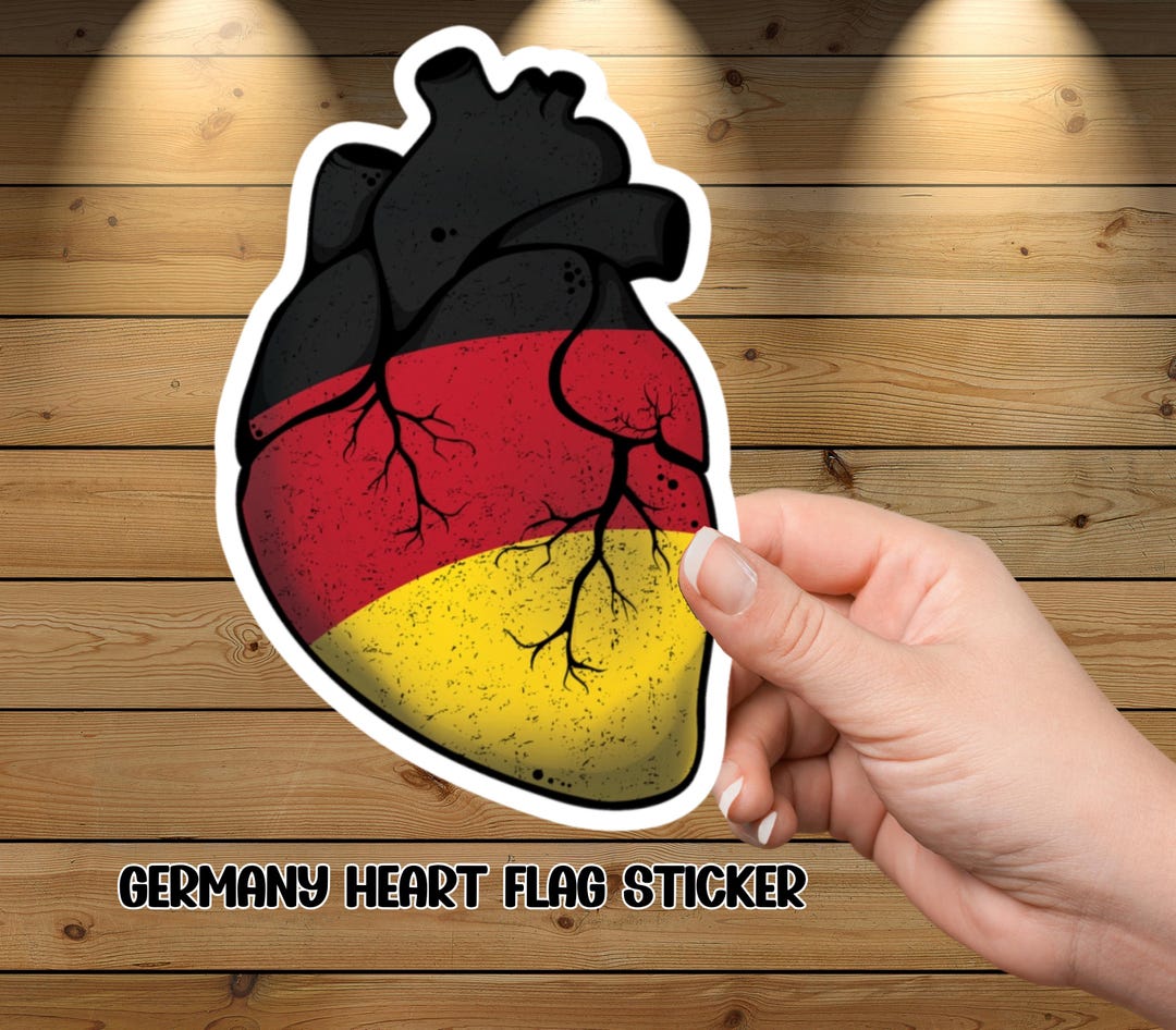 Germany Heart Flag Sticker: German Pride Vinyl Decal - Etsy