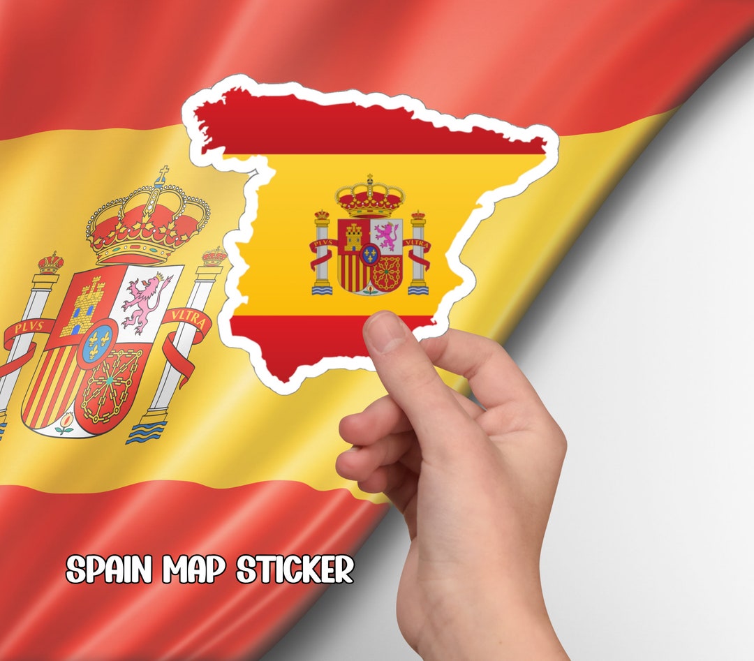 Spain Map Sticker, Gift for Spaniards, Map of Spain, Spanish Decor ...
