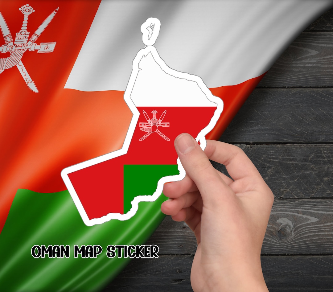 Oman Map Vinyl Sticker: Colorful Travel Scrapbook Decal - Etsy