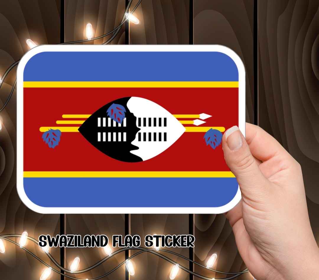 Swaziland Flag Sticker, Durable Vinyl Decal, Swaziland Flag Vinyl ...