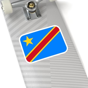 Congo Flag Vinyl Sticker for Travelers and Collectors, Democratic ...