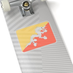 Bhutan Flag Decal, Vinyl Sticker for Travel Enthusiasts, Patriotic ...