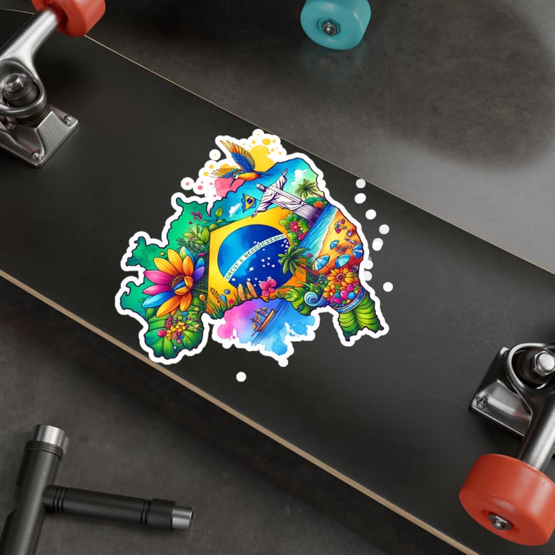 Brazilian Map Vinyl Decal: Travel Sticker, Laptop/car Decor - Etsy