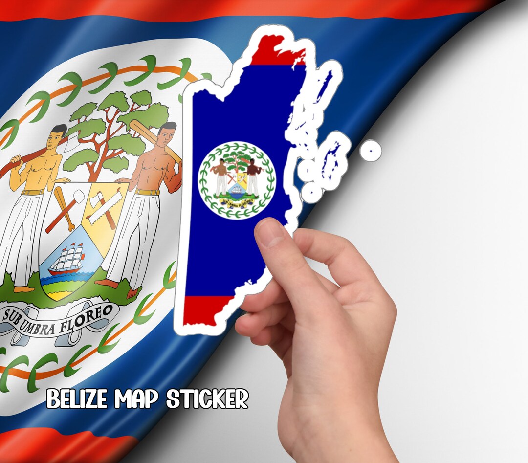 Belize Map Sticker, Gift for Belizeans, Belize Map, Belizean Decor ...