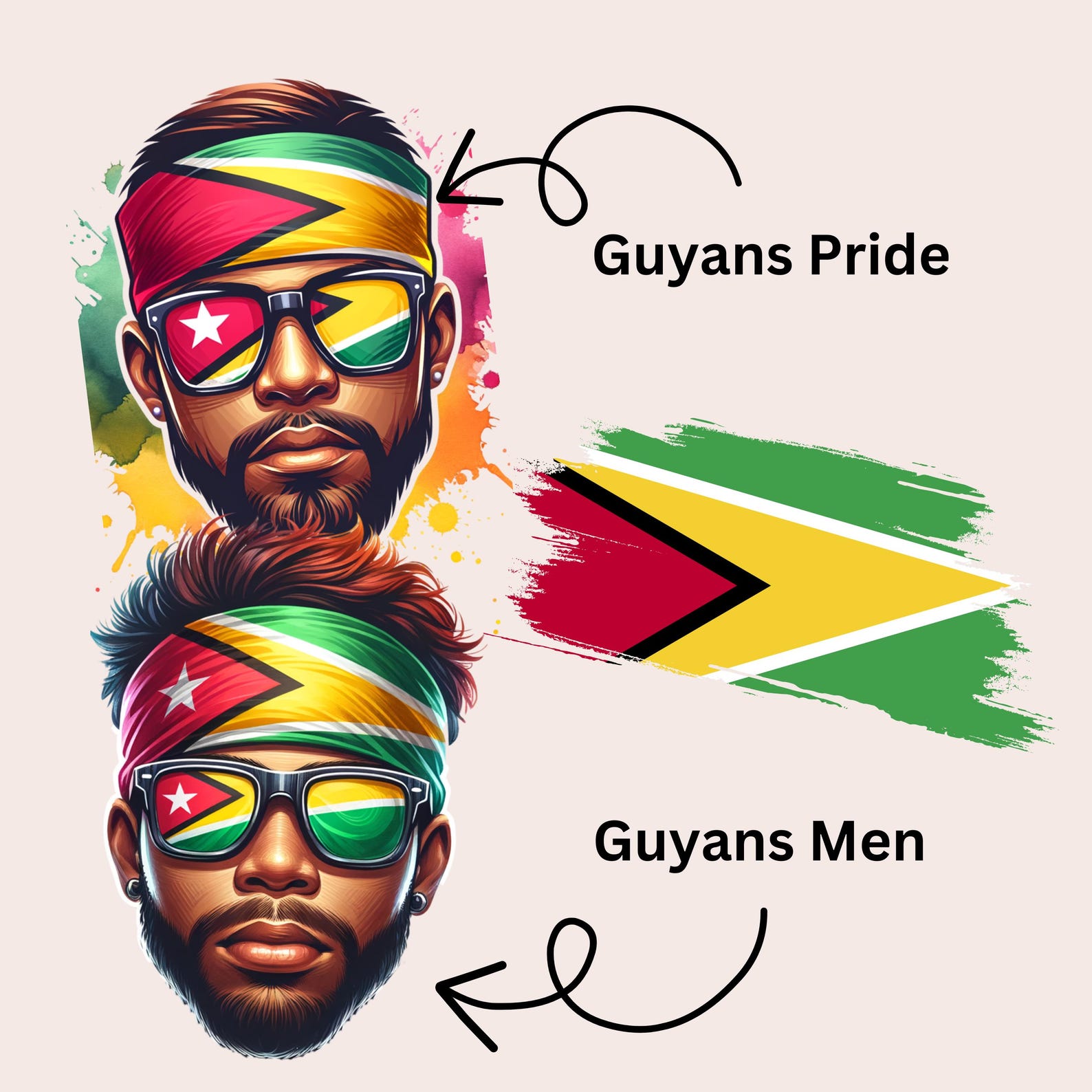 Guyanese Men Clipart: Pride Design (digital Download) - Etsy