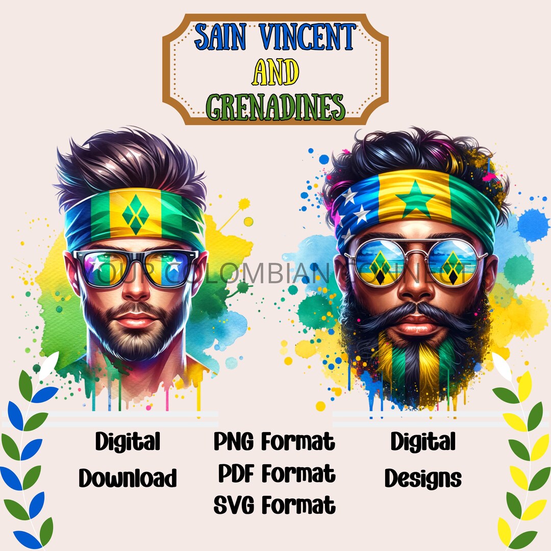 Clipart De Hombres De San Vicente: Diseño Del Orgullo (SVG, PNG, PDF ...