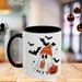Cozy Fall Coffee Mug With Book & Pumpkin Illustration, Pumpkin Mug ...