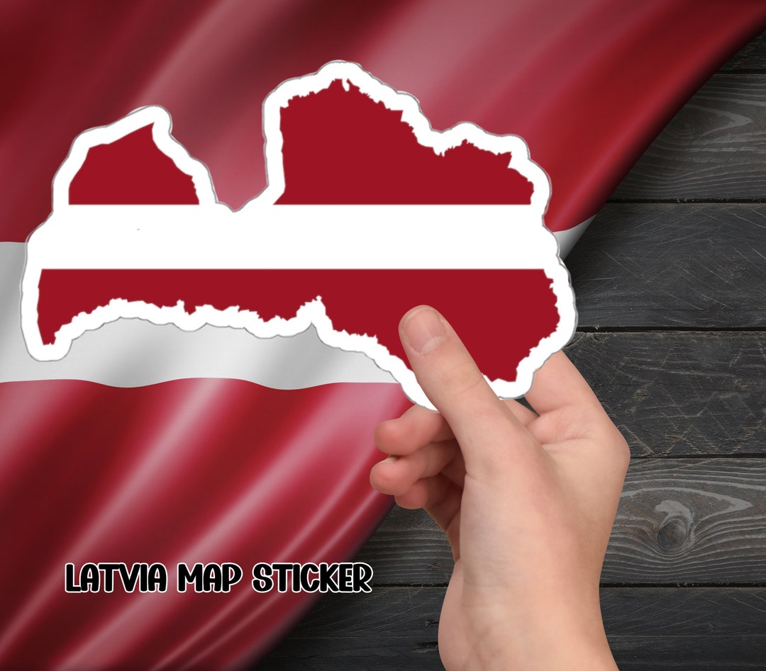 Latvia Map Sticker, Perfect Souvenir Gift for Travelers and Explorers ...