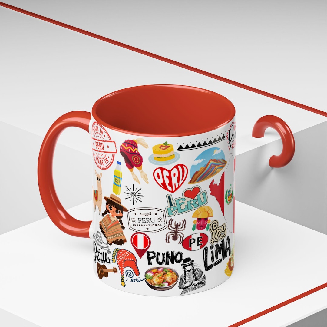 Peruvian Coffee Mug, Peruvian Souvenir, Colorful South American ...