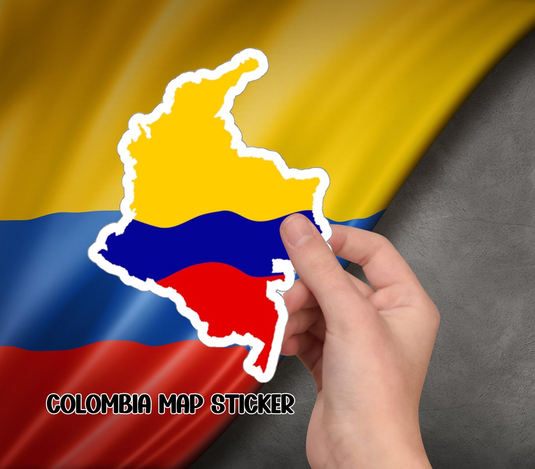 Colombia Map Sticker, Gifts for Colombians, Colombian Map, Colombian ...