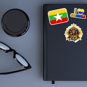 Burma National Flag Adhesive Sticker, Vinyl Decor, Patriotic Myanmar ...