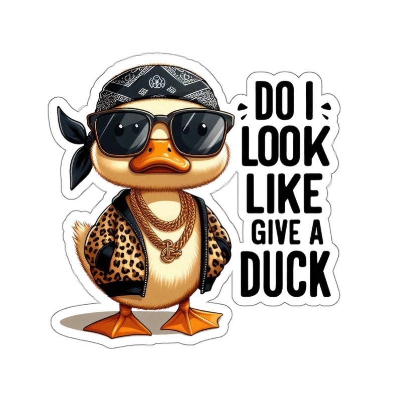 Funny Duck Sticker, Decorative Funny Sticker, Sarcastic Gift Sticker ...