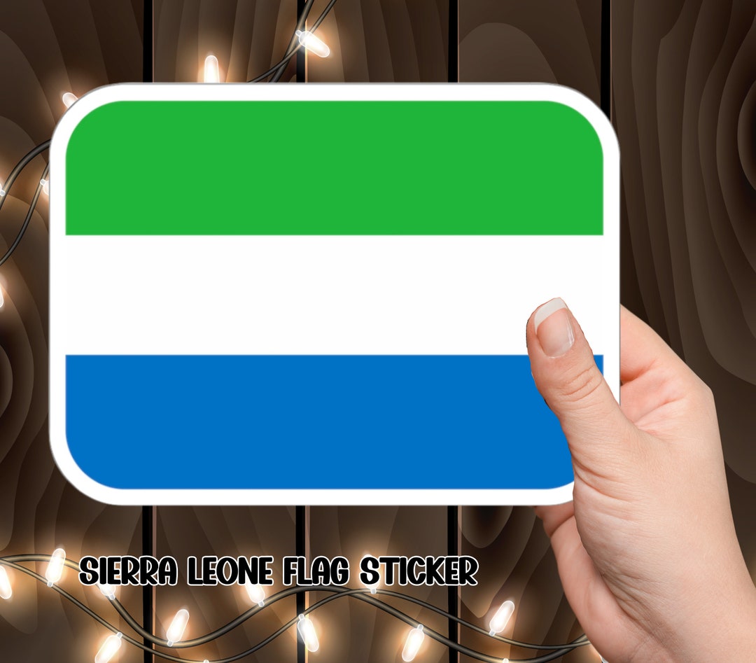 Sierra Leone Flag Vinyl Sticker, Patriotic Vinyl Decal, Unique Gifts ...