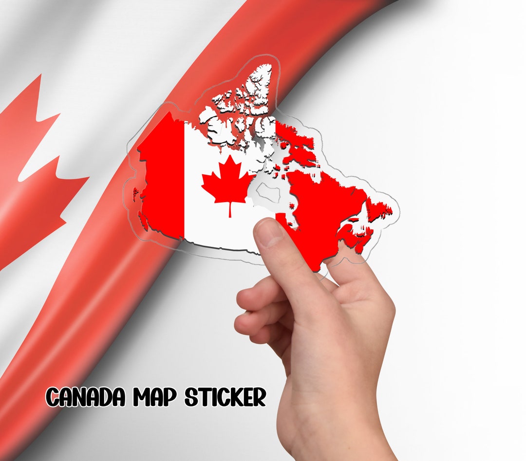 Canada Map Sticker, Gift for Canadians, Map of Canada, Canadian Decor ...