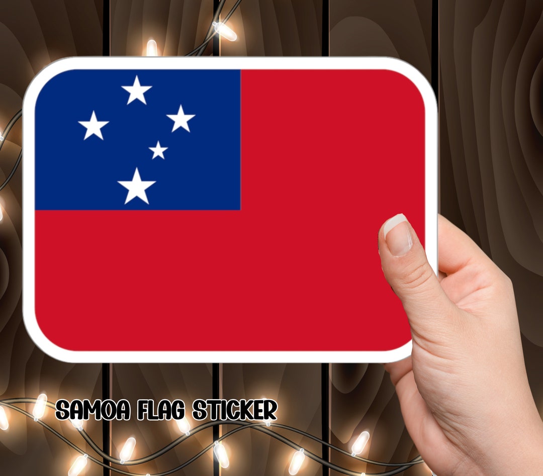 Samoa Pride Vinyl Sticker, Island-inspired Decor, Samoa Flag Decal ...