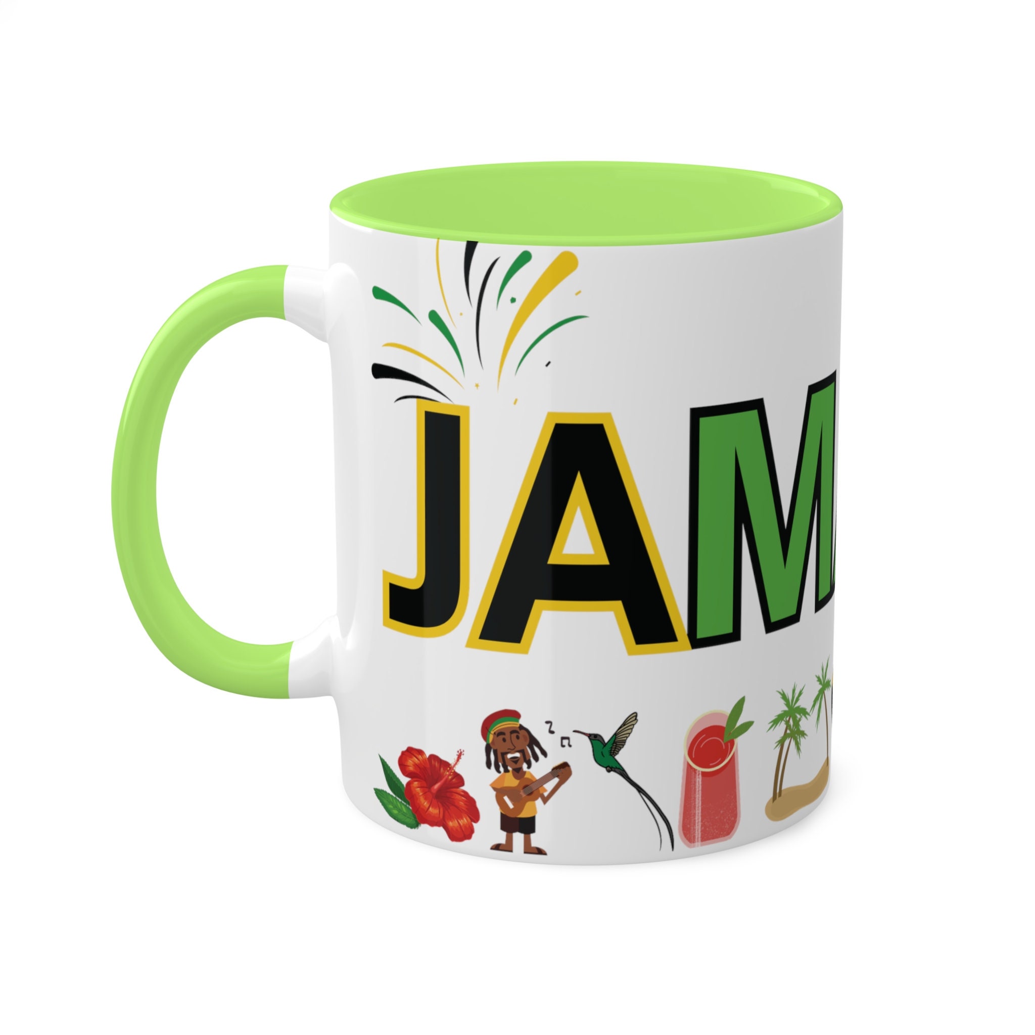 Jamaica Coffee Mug, Coffee Mug, Decorative Mug, Jamaica Mug, Gift Mug ...