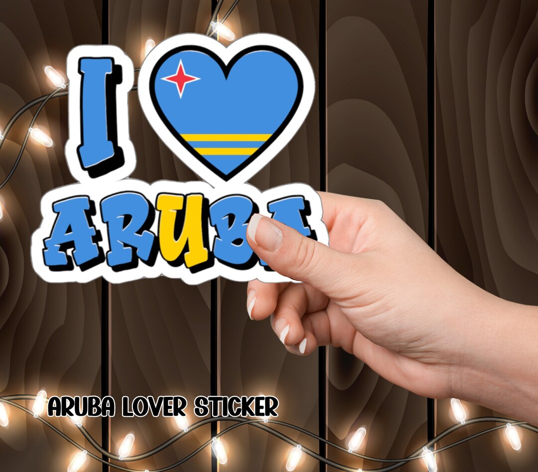 Aruba Love Sticker, Gift for Arubans, Tropical Decor, Unique Gift Idea ...
