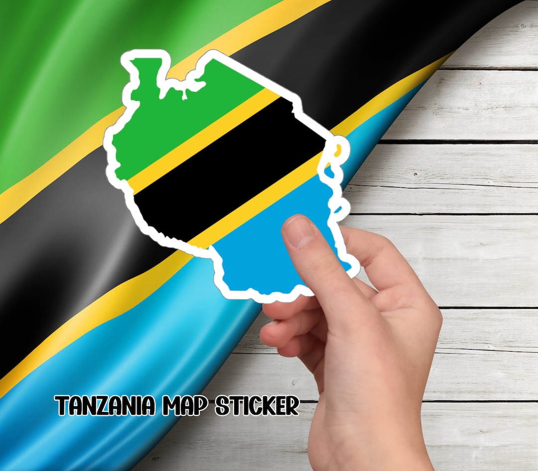 Tanzania Map Sticker, Gift for Tanzanians, Tanzania Map, Tanzanian ...