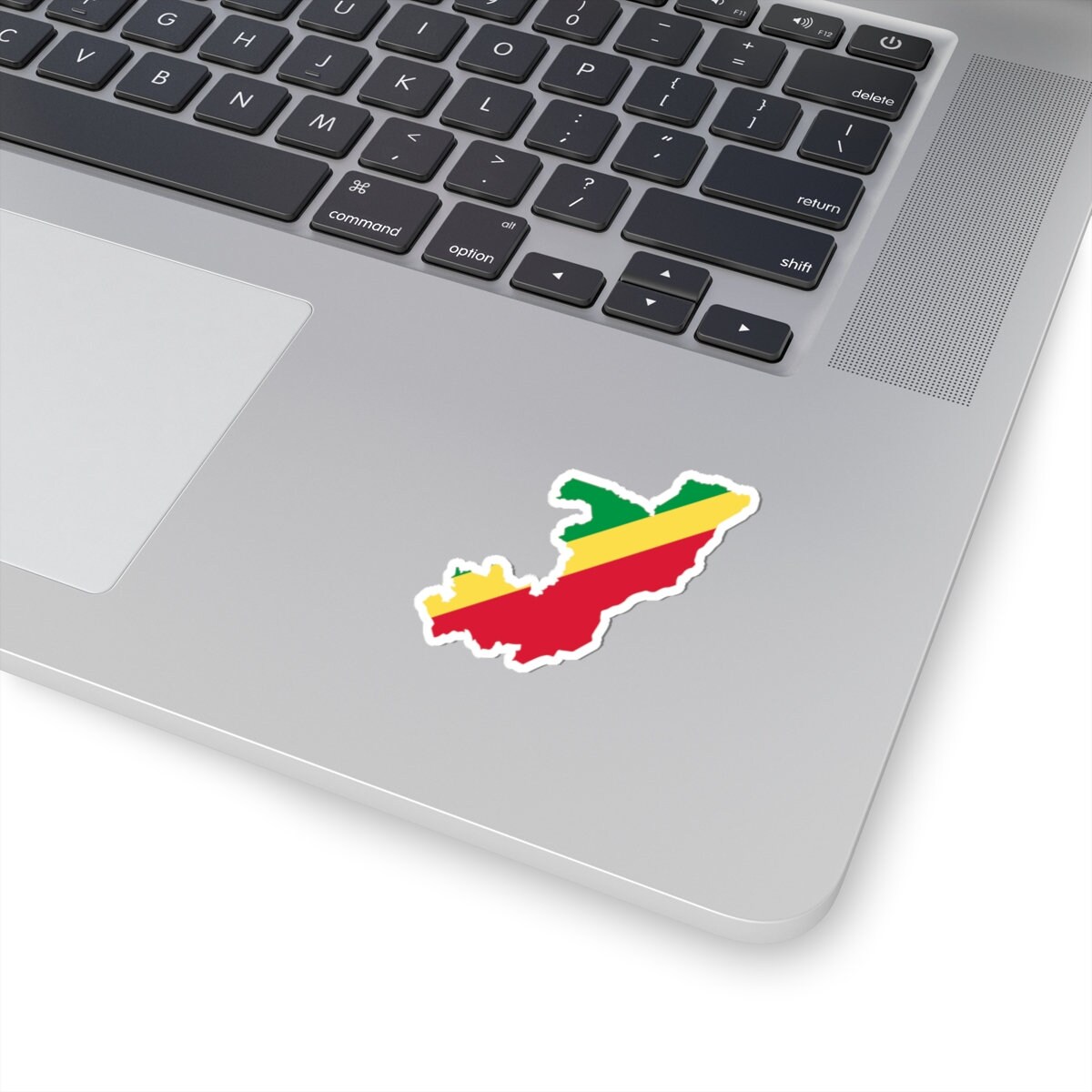 Republic of the Congo Map Sticker, Traveler's Souvenir Decal, Congo Map ...