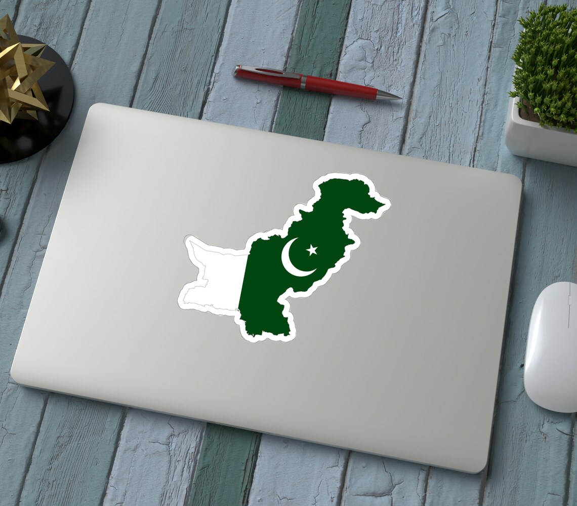 Pakistan Map Sticker, Travel Decal for Laptops, Journals, and ...