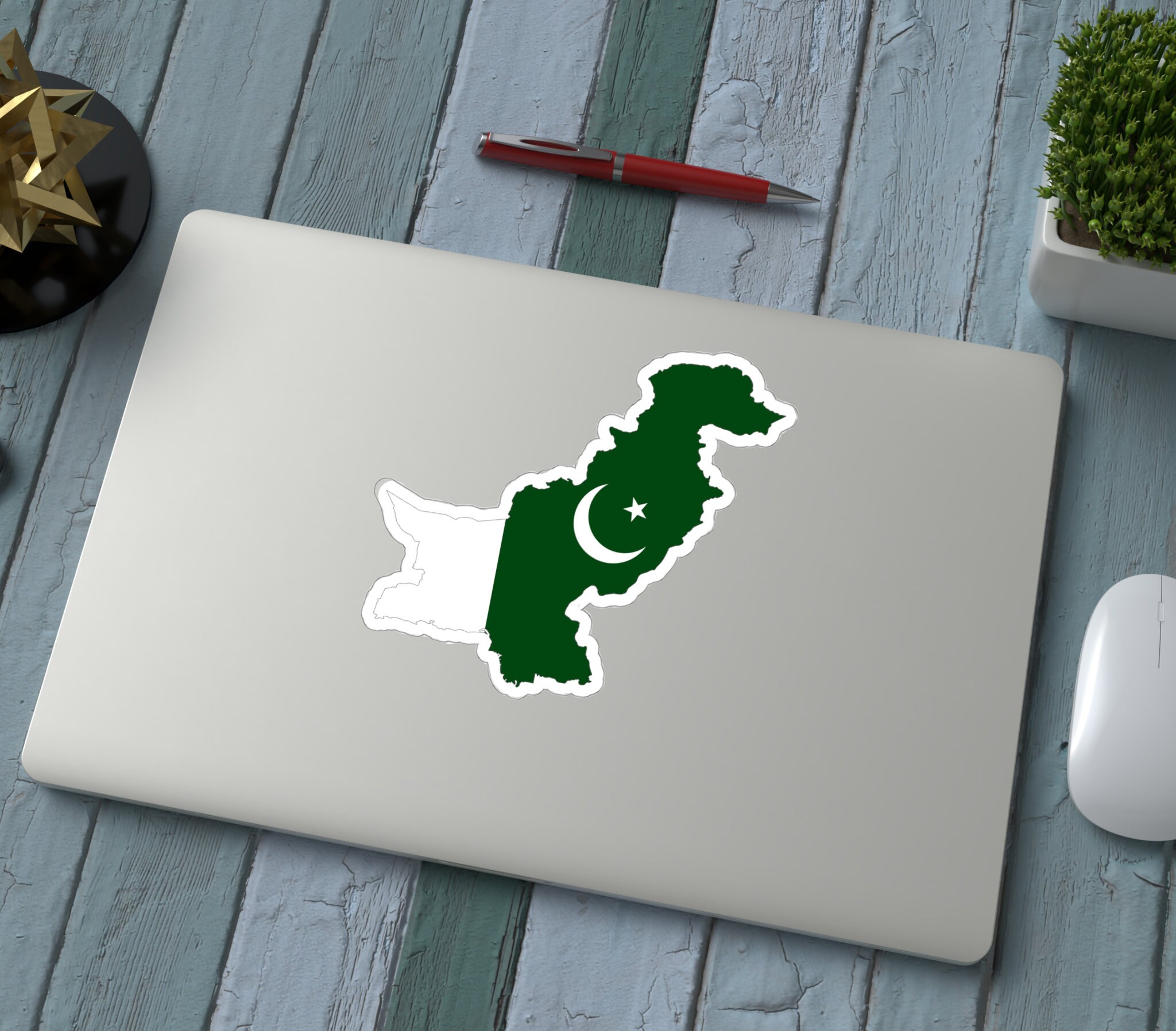 Pakistan Map Sticker, Travel Decal for Laptops, Journals, and ...