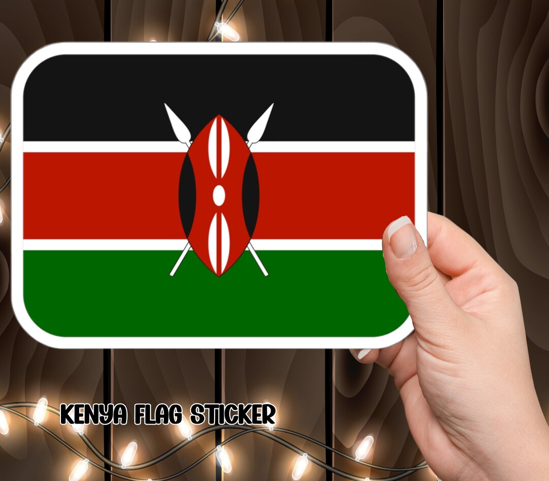 Kenya Flag Vinyl Sticker, African Pride Decal, Travel Souvenir ...