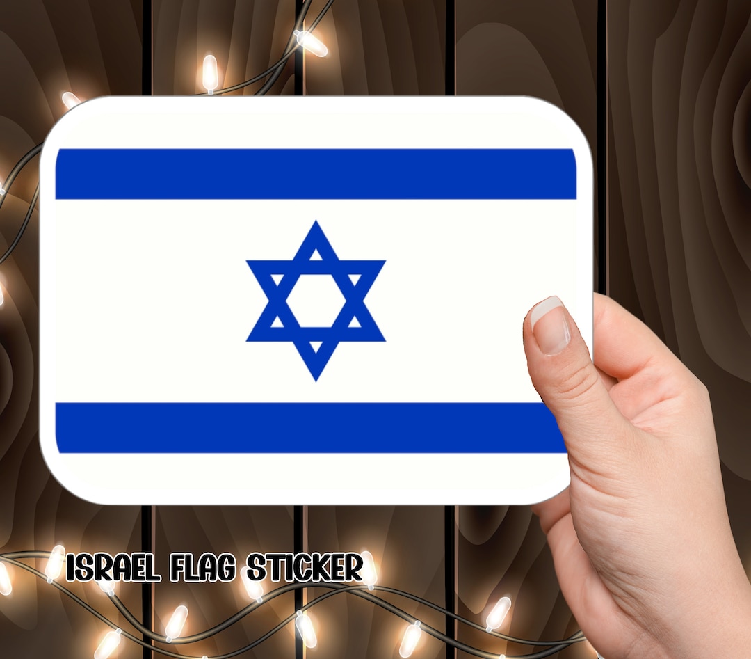 Patriotic Israel Flag Decal, High-quality Vinyl Sticker, Israeli Flag ...
