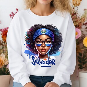 Salvadoran Girls Clipart: SVG, PNG, PDF - El Salvador Pride (digital ...