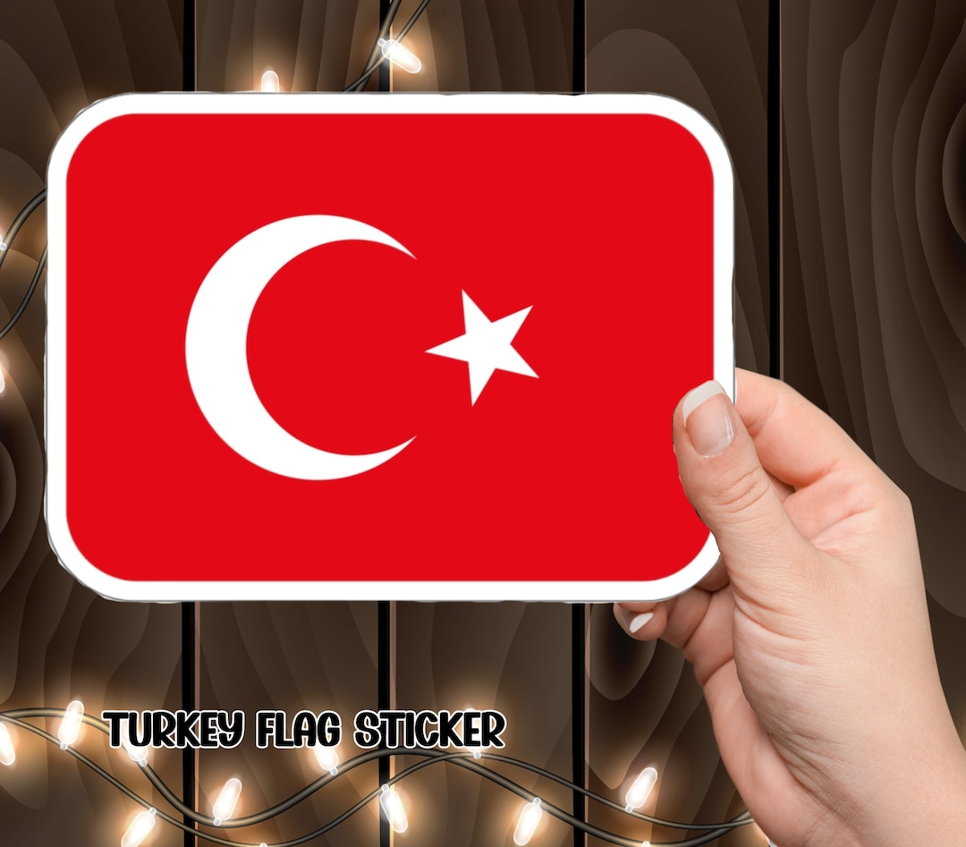 Turkey Flag Sticker, Durable and Vibrant Adhesive Decal, Show Your Love ...