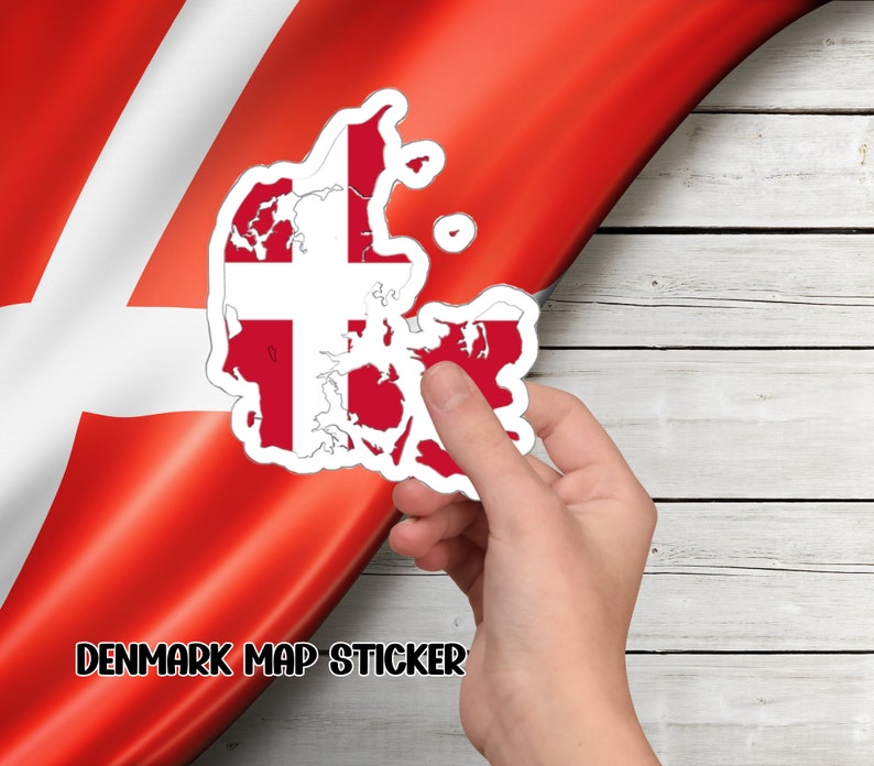 Denmark Map Sticker, Gift for Danes, Denmark Map, Denmark Decor, Gift ...
