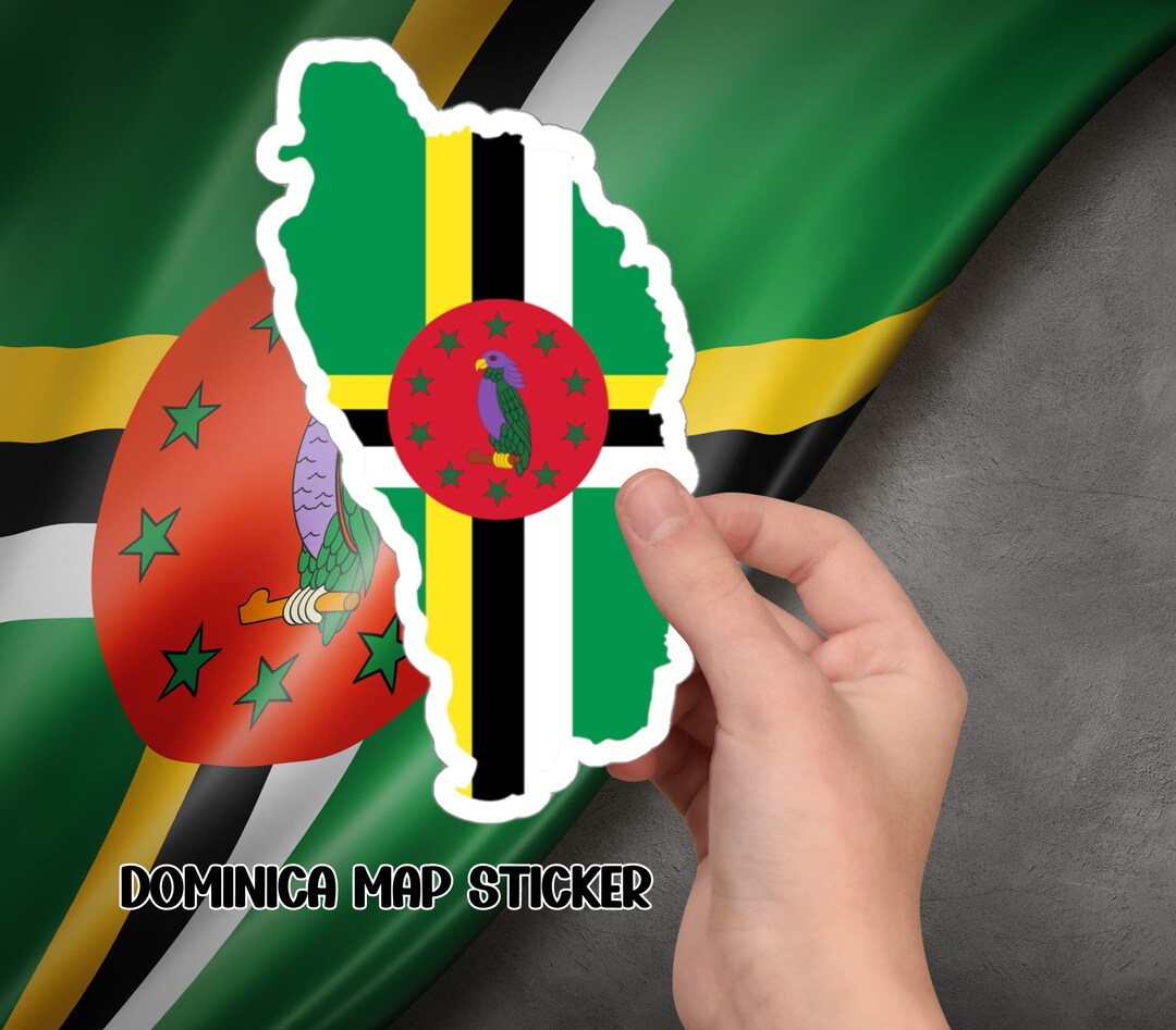 Dominica Map Sticker, Gift for Dominicans, Map of Dominica, Dominican ...