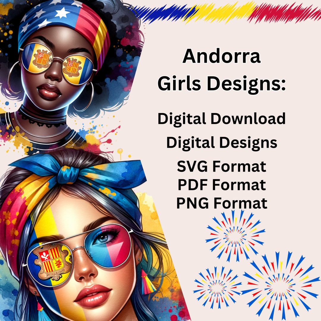 SVG, PNG, PDF Digital Images, Instant Download of Andorra Girls ...