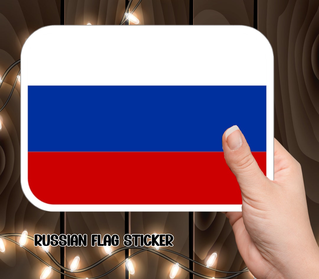Russian Flag Sticker, Vinyl Decal for Travel Lovers and Adventure ...