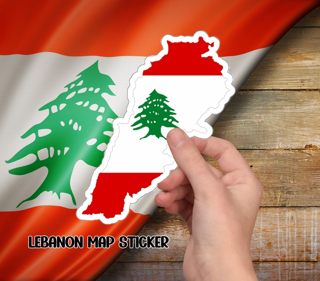 Lebanon Map Sticker, Vinyl Decal for Laptops, Travel Souvenir for ...