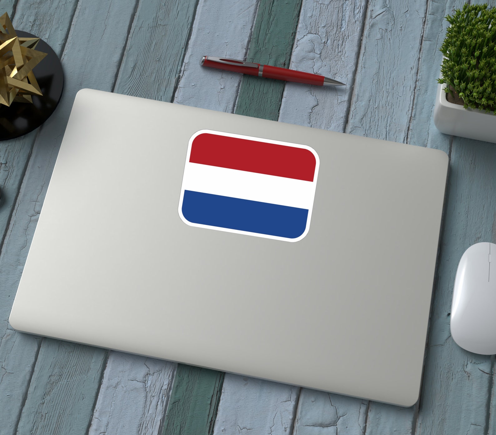 Netherlands Flag Sticker, Red, White, and Blue Dutch Pride Decal for ...
