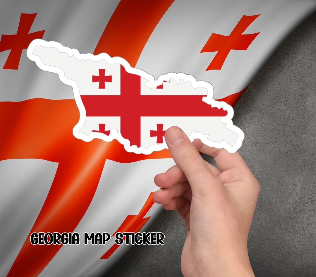 Georgia Map Sticker, Inspired Travel Decal, Explore Georgia Map Sticker ...