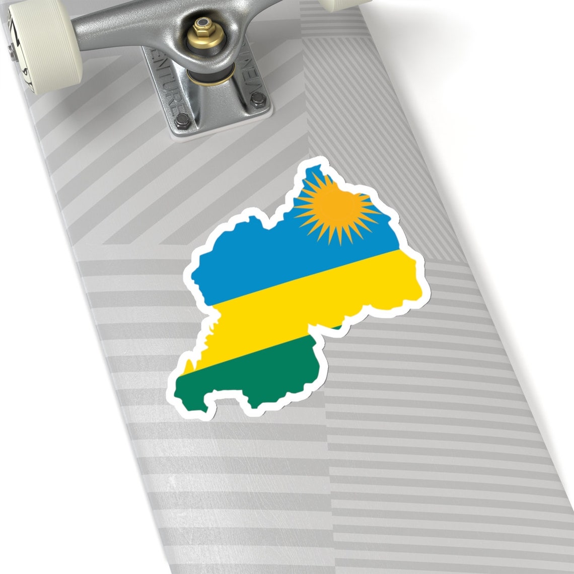Rwanda Map Sticker, Custom Travel Decal, Colorful Rwanda Map Sticker ...