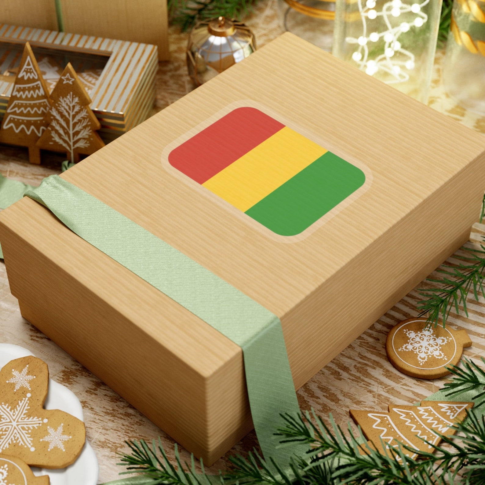 Guinea Flag Vinyl Sticker, National Pride Sticker, Laptop Decal, Travel ...