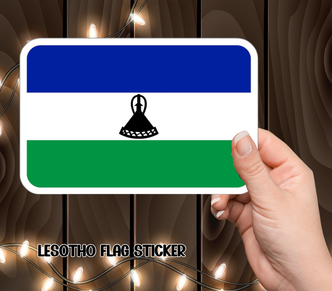 Lesotho Flag Stickers, Vinyl Decal, Laptop Sticker, Travel, Souvenir ...