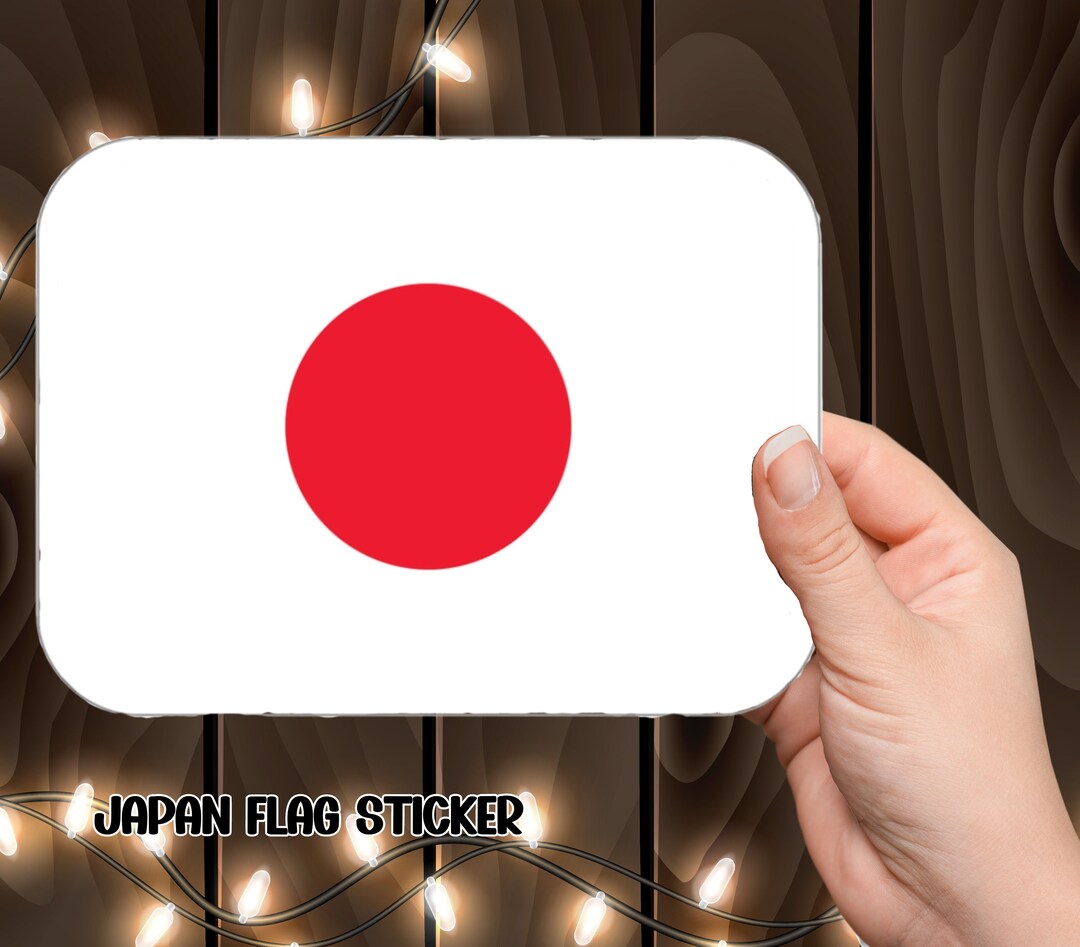 Japanese Flag Sticker, Vinyl Decal for Laptop, Planner, and More, Japan ...