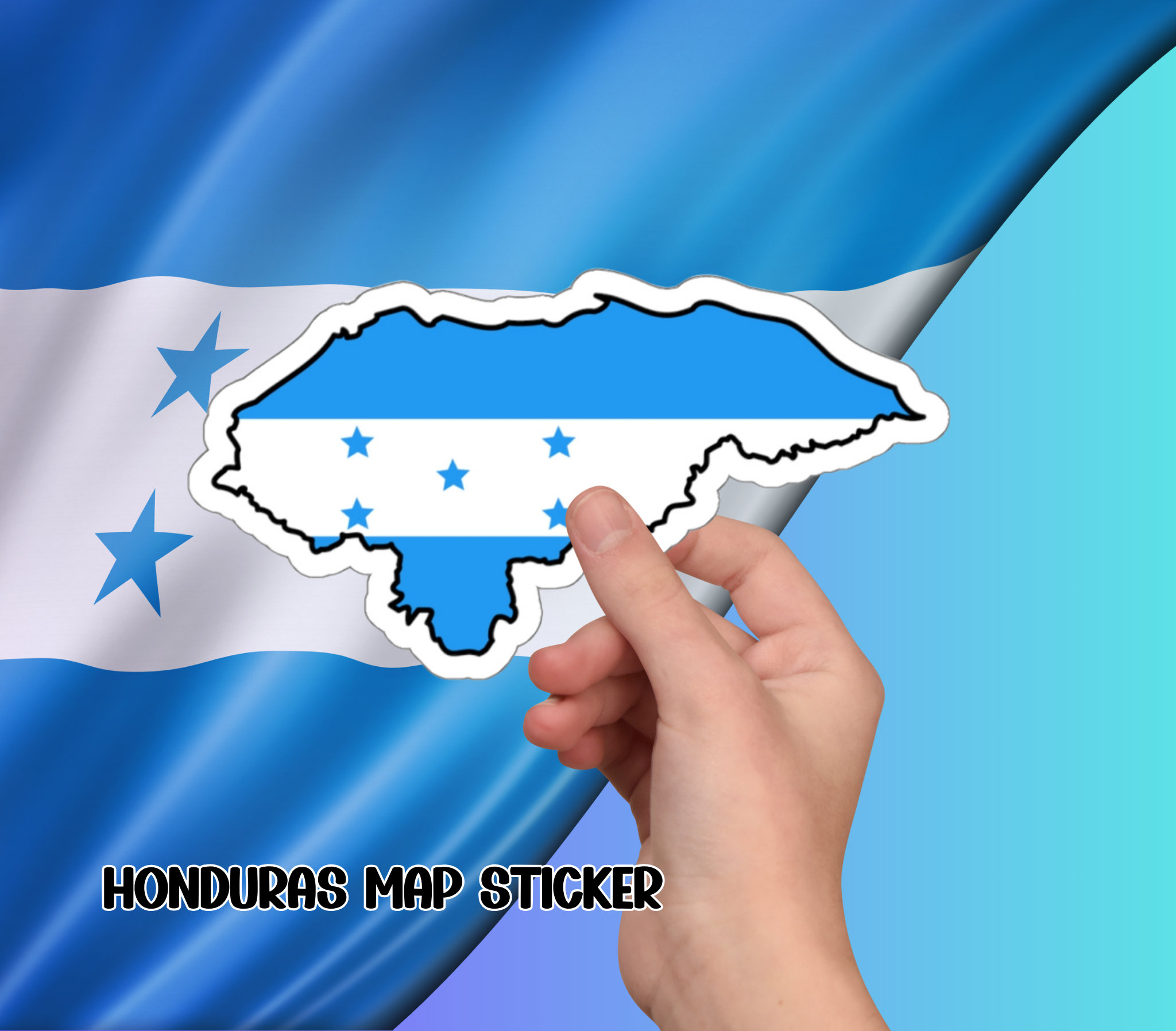 Honduras Map Sticker, Gift for Hondurans, Honduran Map, Honduran Decor ...