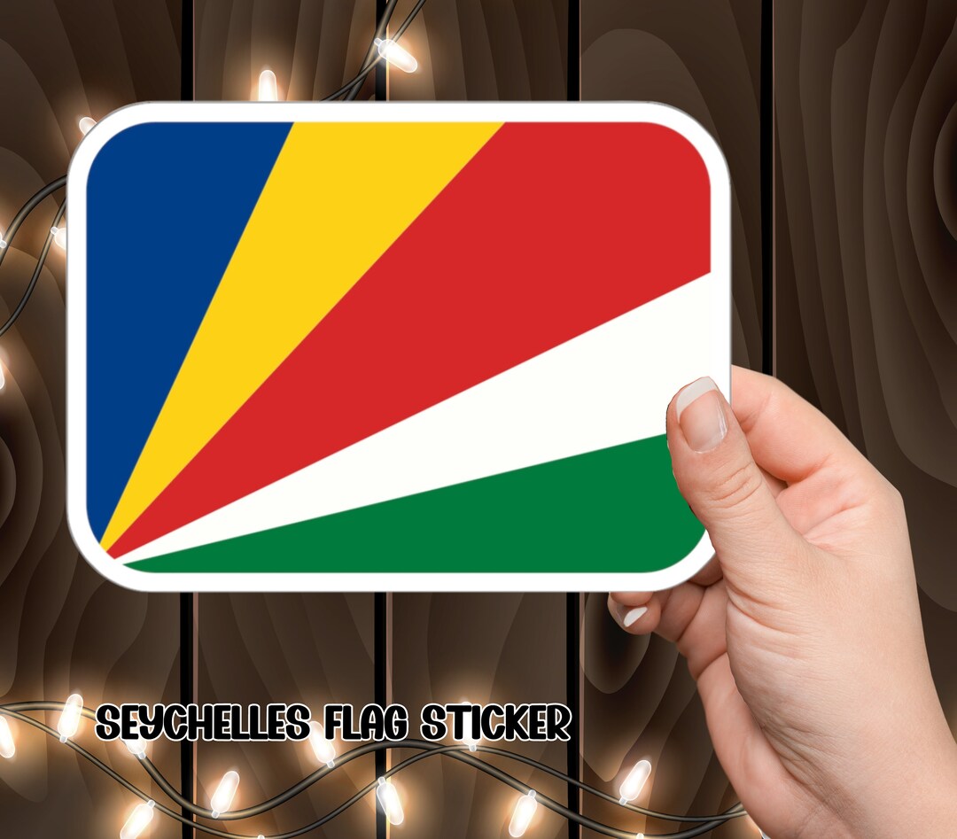 Seychelles Flag Sticker: Patriotic Vinyl Decal - Etsy