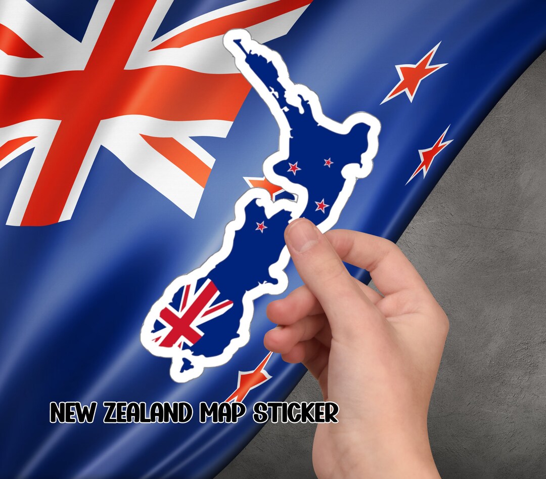 New Zealand Map Sticker, Planner Accessories, Colorful New Zealand Map ...