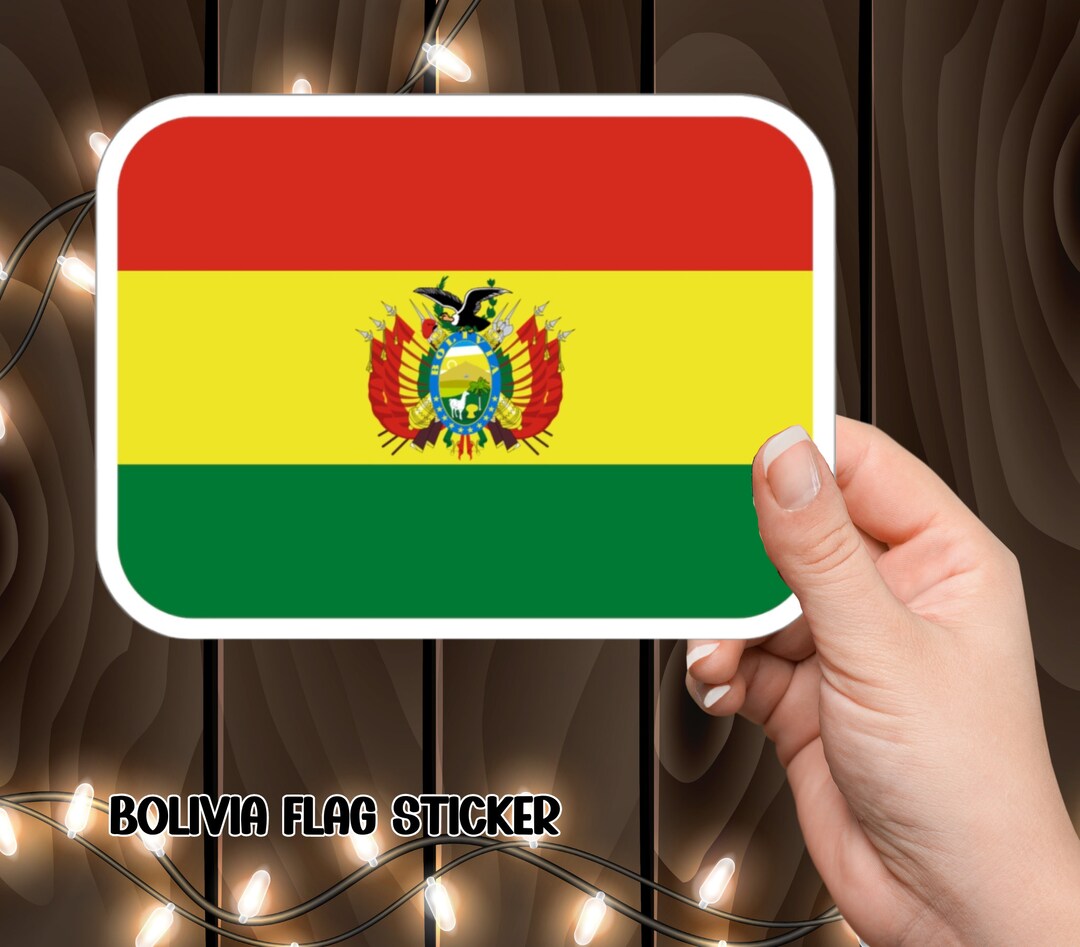 Bolivia Flag Sticker, South American Patriotic Decal, Colorful Bolivia ...