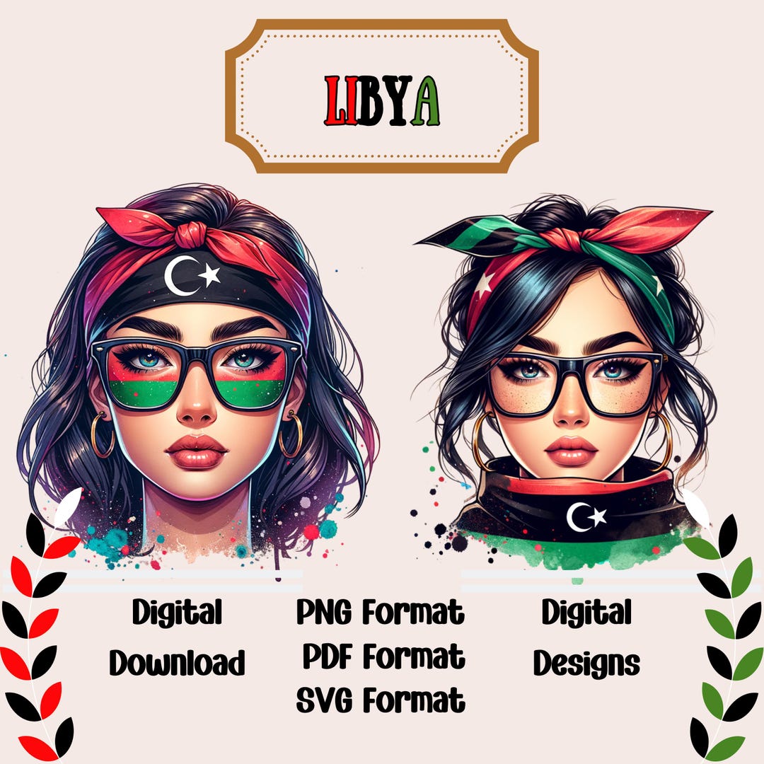 Libyan Girls Clipart: Pride & Culture - SVG, PNG, PDF (digital Download ...
